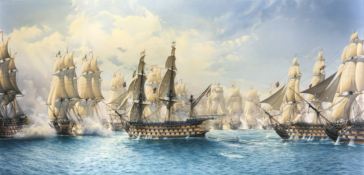 The Approach to Trafalgar 1805 » Bishop Marine Art